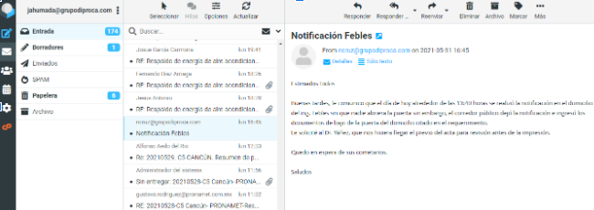 inisio sesión webmail – Webirix